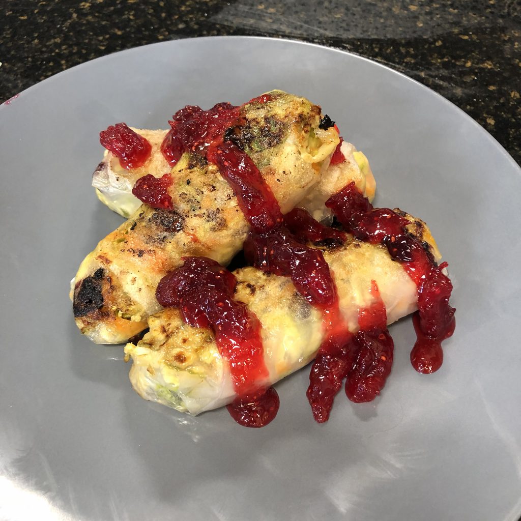 Cranberry Brussels Sprout Spring Rolls » US Cranberries